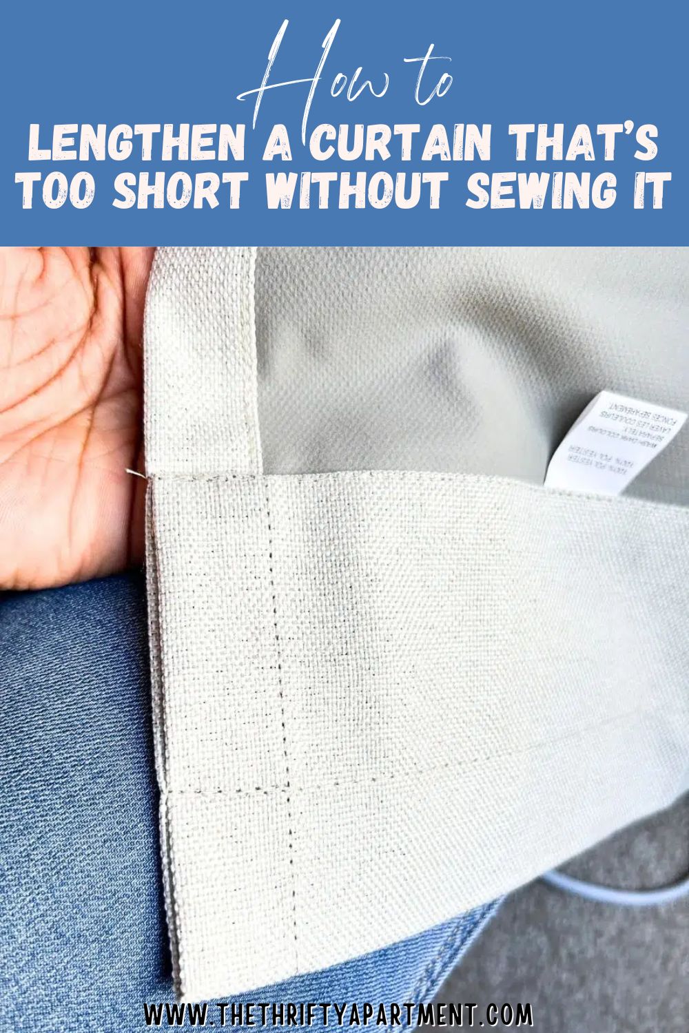 How to Lengthen a Curtain that's too Short Without Sewing it