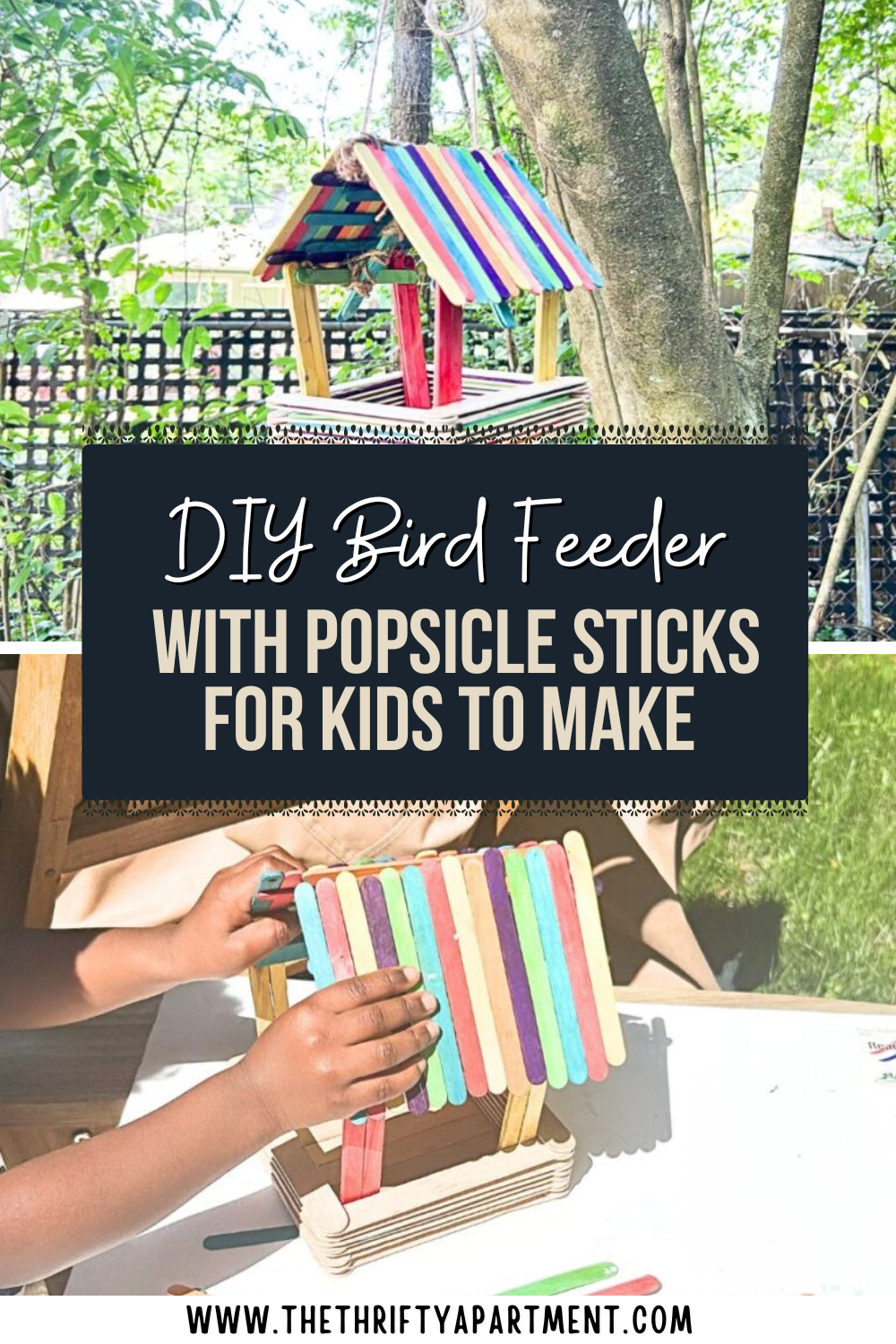 DIY Bird Feeder with Popsicle Sticks for Kids to Make