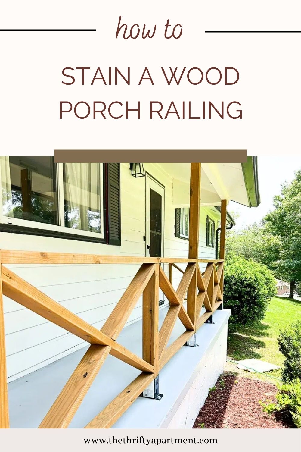 How to Stain a Wood Porch Railing