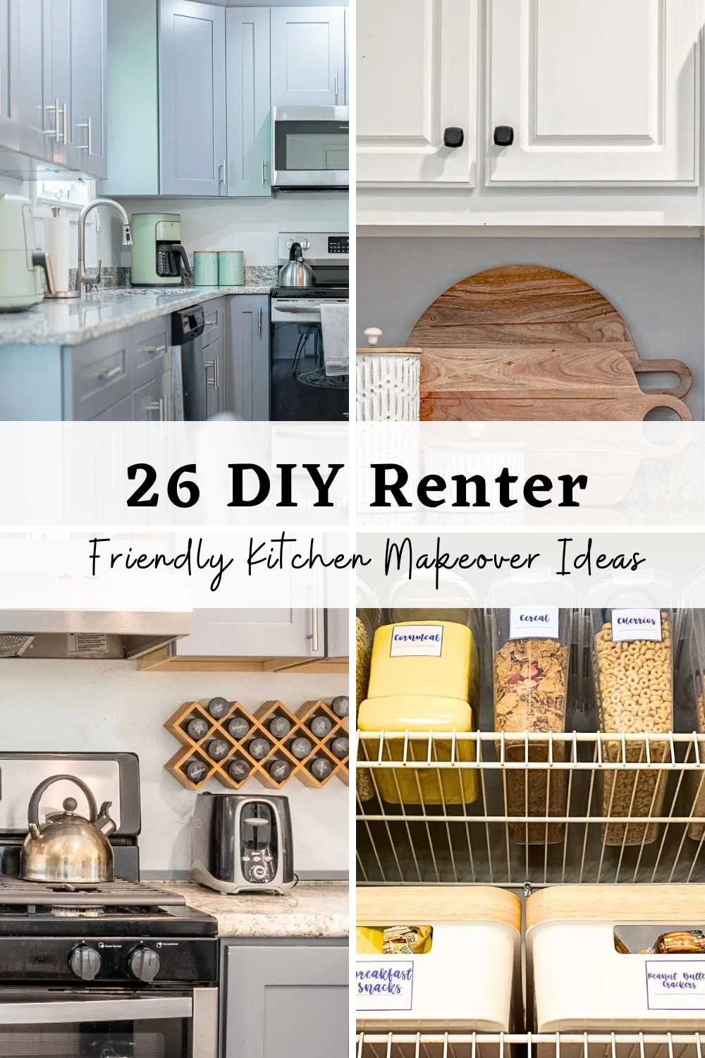 26 DIY Renter Friendly Kitchen Makeover Ideas