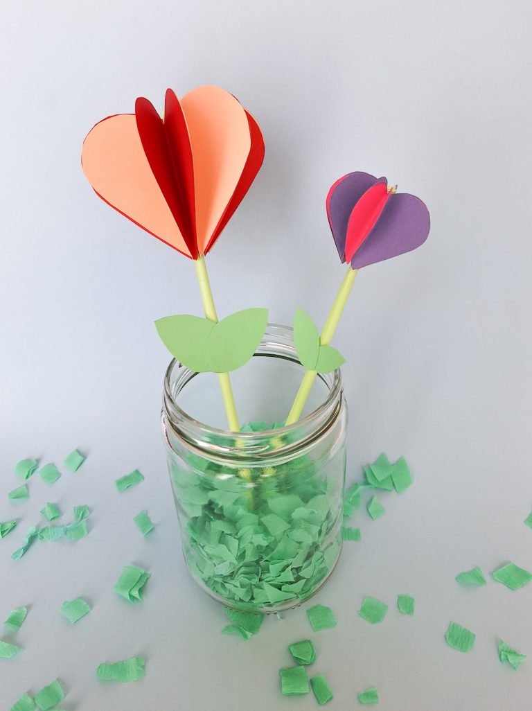 DIY Heart Paper Flowers