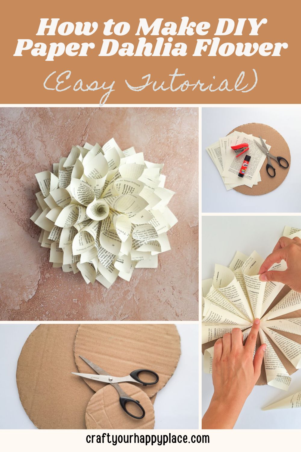 How to Make DIY Paper Dahlia Flower (Easy Tutorial)